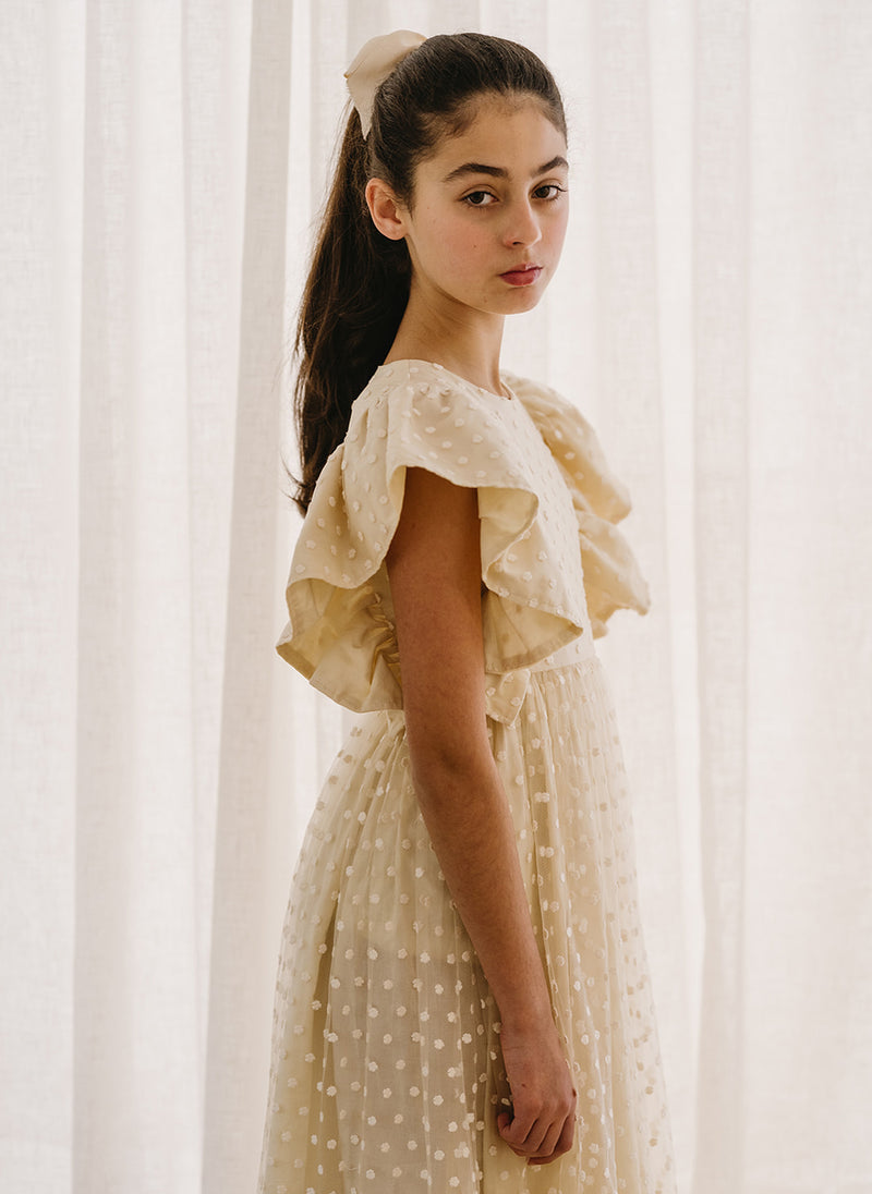 Petite Amalie Embroiderd Flower Bud Tulle Dress – Hello Alyss ...